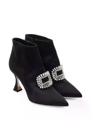 Manolo Blahnik Cantita Crystal-embellished Ankle Boots