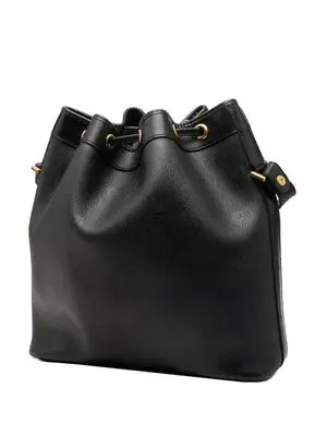 Dior 20th Century Honeycomb Coated Canvas Drawstring Bucket Bag