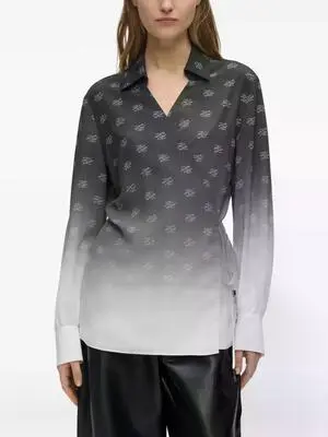 Karl Lagerfeld Fluid Wrap Blouse