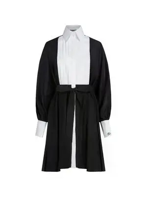 Karl Lagerfeld Contrast Bib Shirt Dress