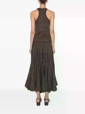 Tory Burch Striped Flared Skirt