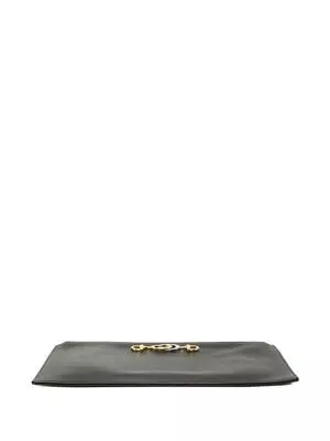 Gucci Grained Calfskin Zumi Zip Pouch Clutch Bag