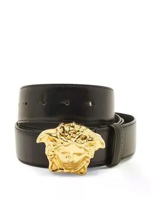 Versace Medusa Head Buckle Belt - Black