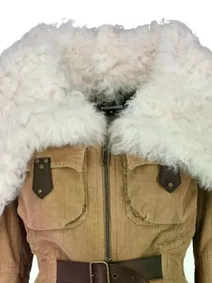 Dsquared2 Shearling-collar Corduroy Jacket