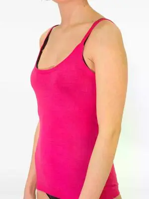 LA ROSE Scoop-neck Tank Top - Pink