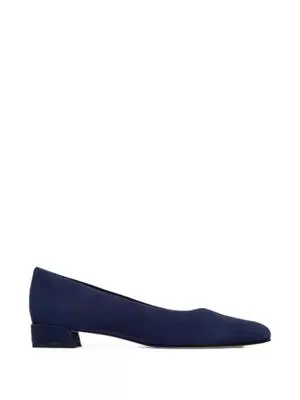 Bernardo Nero Suede Almond-toe Pumps