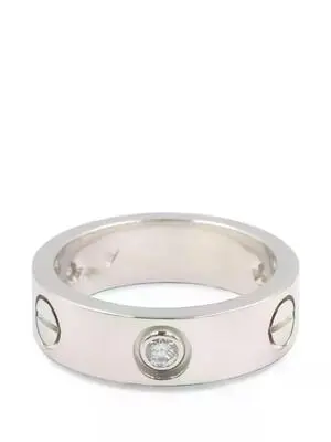 Cartier 2010s Love Diamond Ring - Silver