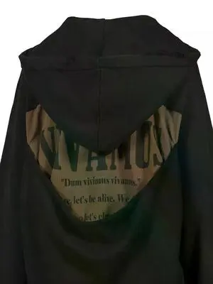 VIVAMUS Distressed Logo-patch Hoodie