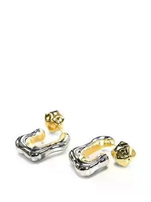 LE MANDORLE Lava Two-way Earrings - Silver
