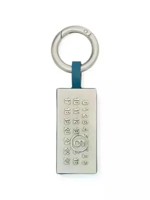 MAISON MARGIELA Numeric-plaque Bag Charm - Silver