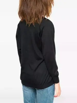 LA ROSE Belted V-neck Cardigan