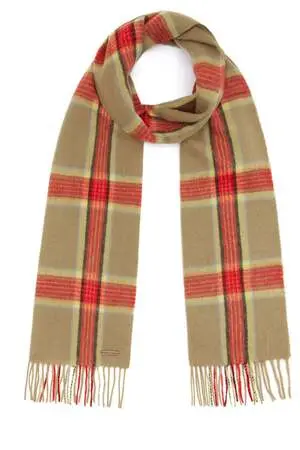 HORTONS ENGLAND The Hexham Lambswool Scarf Check