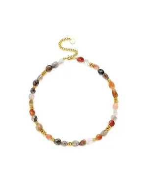 AMBER SCEATS Atrani Necklace With Mixed Rutilated Quartz - Gold