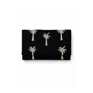 PICK HAPPY Velvet Mini Clutch - Green/gold