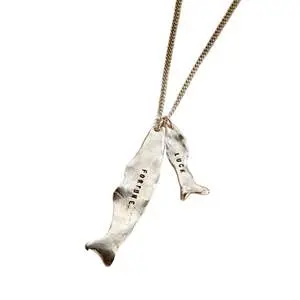 POSH TOTTY DESIGNS Fortune And Luck Fortune Fish Pendant Necklace - Silver