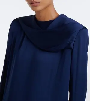 TOM FORD Silk Georgette Draped Blouse