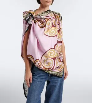 La DoubleJ Kells Printed Silk Twill Top