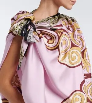 La DoubleJ Kells Printed Silk Twill Top
