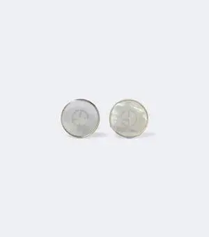 Giorgio Armani And Mother-of-pearl Cufflinks - Silver