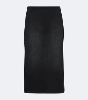 Gucci Denim Midi Skirt - Black