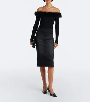 Gucci Denim Midi Skirt