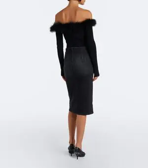 Gucci Denim Midi Skirt