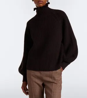 Max Mara Ribbed-knit Wool And Cashmere Sweater