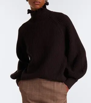 Max Mara Ribbed-knit Wool And Cashmere Sweater