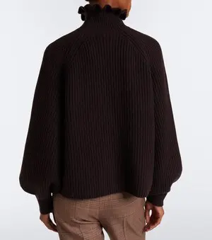 Max Mara Ribbed-knit Wool And Cashmere Sweater