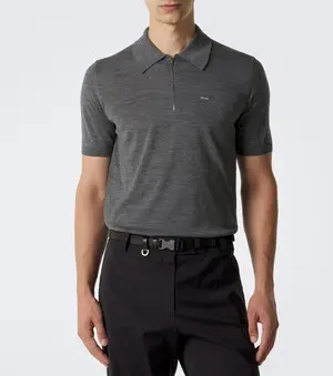 Prada Virgin Wool Polo Sweater