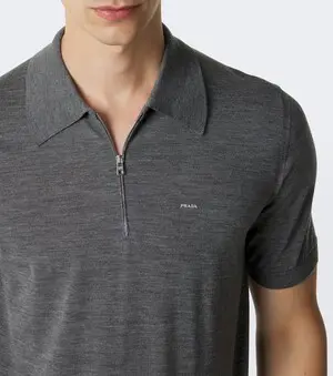 Prada Virgin Wool Polo Sweater