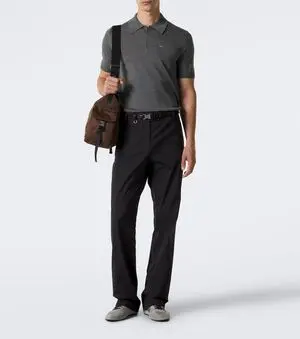 Prada Virgin Wool Polo Sweater