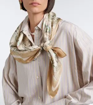ALEMAIS Scout Printed Silk Scarf - Multicoloured