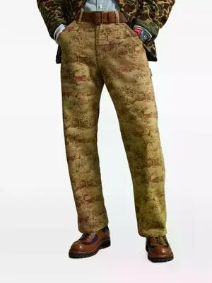 Polo Ralph Lauren Landscape-print Straight-leg Trousers