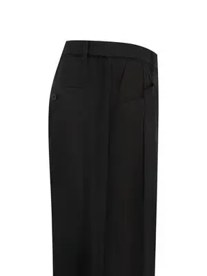 Sacai Belted Pleated Tailored Trousers