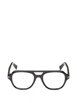 Zegna Pilot-frame Glasses - Black