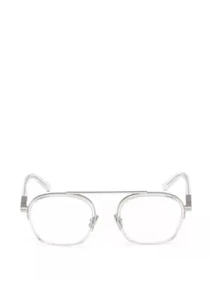 Zegna Geometric-frame Glasses - Silver