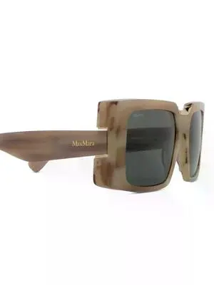 Max Mara Horn-effect Square-frame Sunglasses