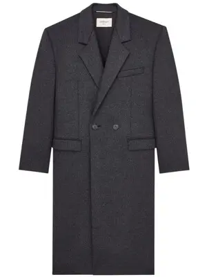 Saint Laurent Felt Coat - Grey