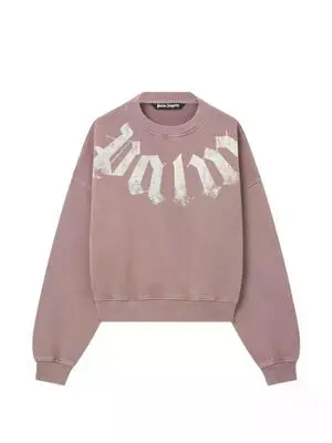 Palm Angels Logo-print Crew-neck Sweatshirt - Pink
