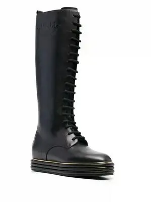 Bally Lace-up Knee-high Boots