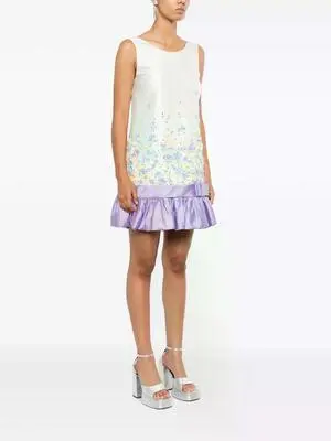 Viktor & Rolf Floral-appliqué Ruffled Dress
