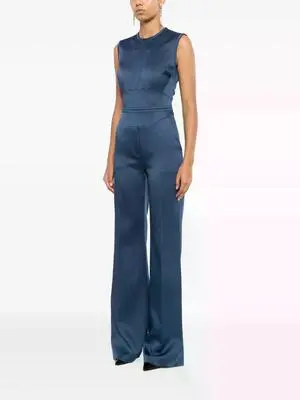 Elie Saab Satin Cummerbund-detail Jumpsuit