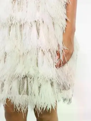 Naeem Khan Feather-trim Dress