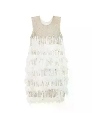 Naeem Khan Feather-trim Dress