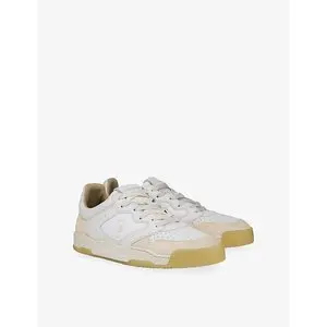CHRISTIAN LOUBOUTIN Bsktball 1 Retero Leather Trainers - Egg Shell