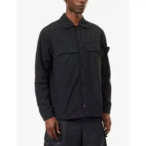Stone Island Ghost Smerigliato Compass-badge Woven Jacket - Black