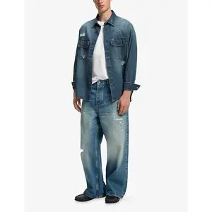 Hugo Distressed-effect Denim Shirt