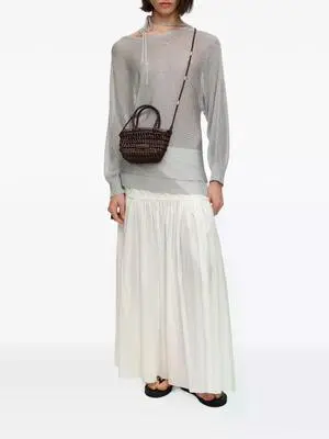 Bimba Y Lola Dark Plaited Leather Mini Bag - Brown