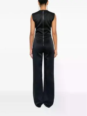 Elie Saab Satin-finish Sleeveless Jumpsuit